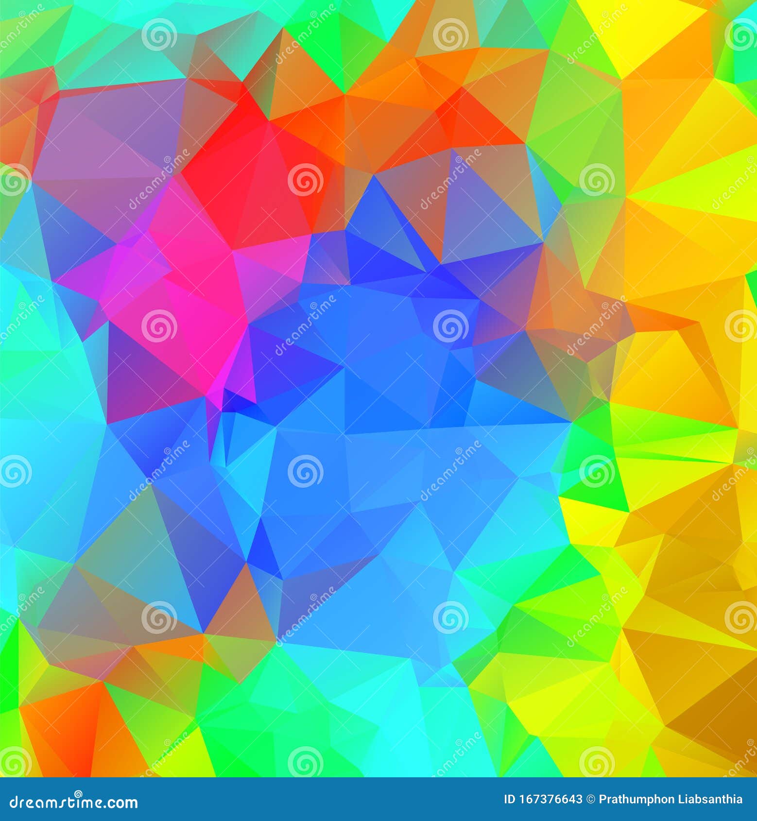 Abstract Multicolor Full Color Rainbow Background. Vector Polygonal ...