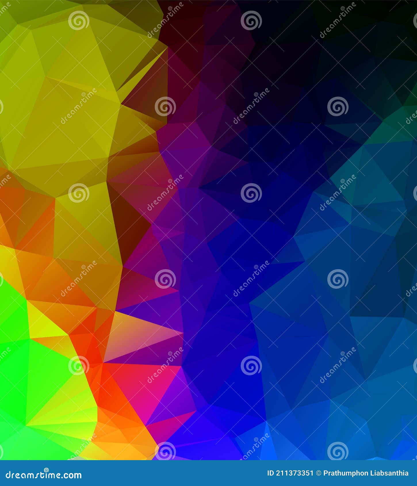Abstract Multicolor Full Color Rainbow Background. Vector Polygonal ...