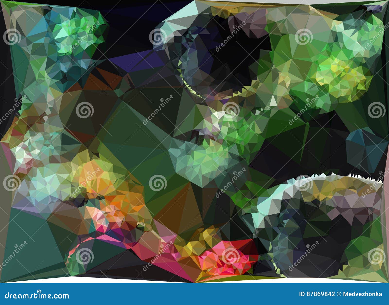 Abstract Multicolor Mosaic Backdrop. Raster Clip Art. Stock ...
