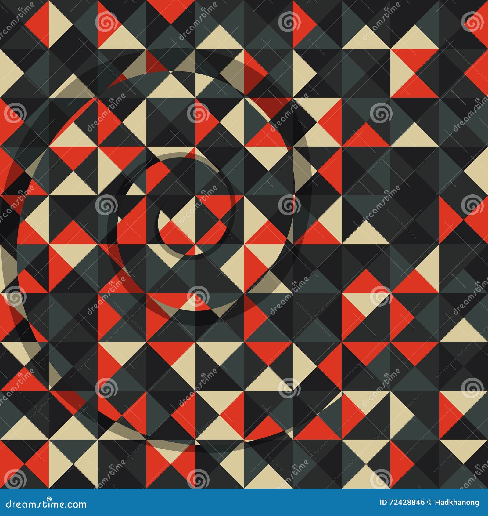 Abstract Multicolor Square Background with Spiral Shape Stock Vector ...