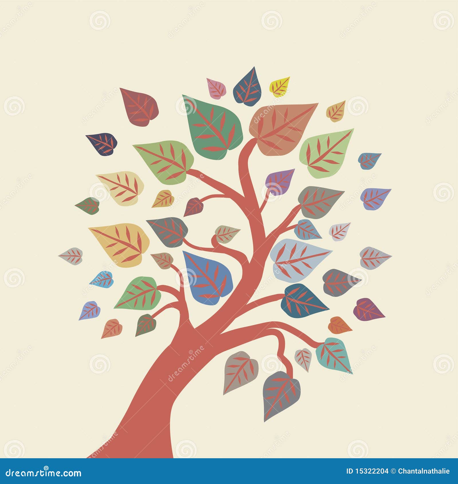 Abstract multicolor tree stock vector. Illustration of ornament - 15322204