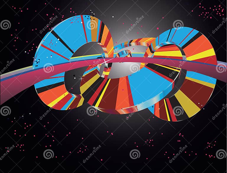 Abstract Multicolored 3D Wheel in Space Stock Vector - Illustration of ...