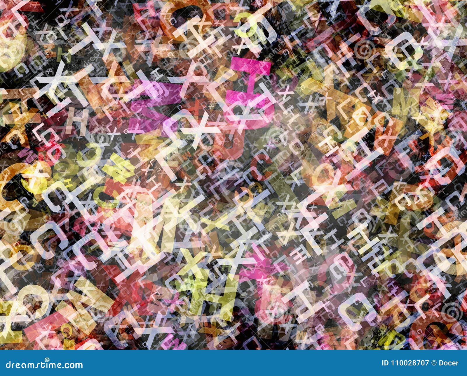 Abstract Multicolored Alphabet Letters Background Stock Illustration ...