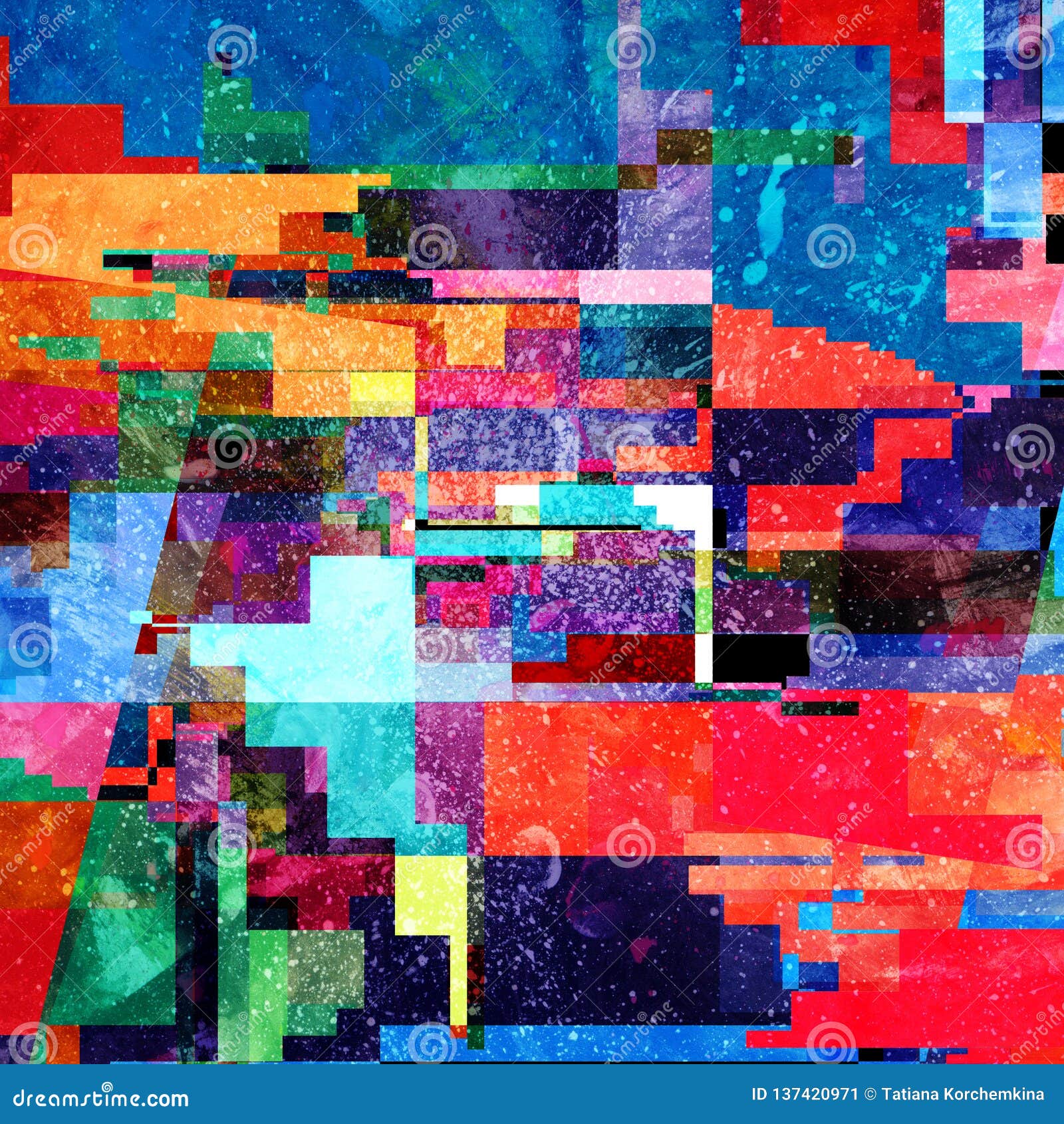 Abstract Multicolored Background with Different Geometric Elements ... Abstract Multicolored Background with Different Geometric Elements ...