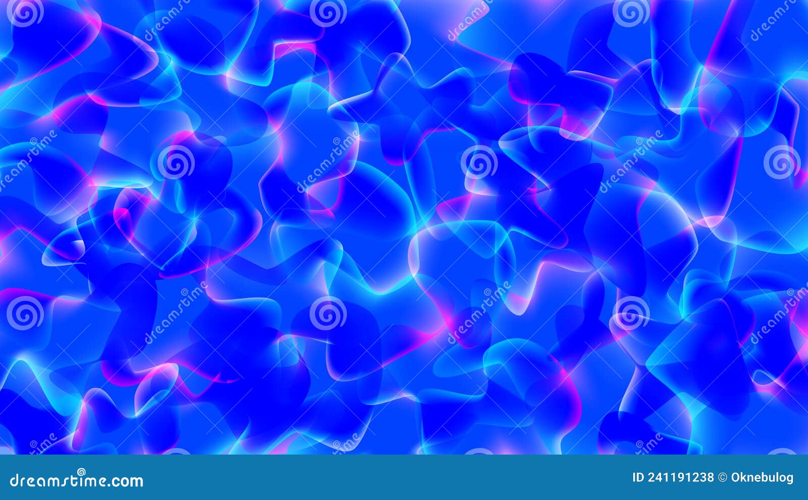 Blue Abstract Background of Overlapping Transparent Amorphous Shapes ...