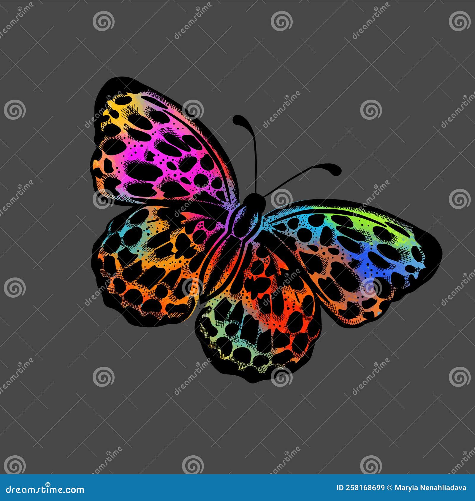 Abstract Multicolored Butterflies. Vector Illustration Stock Vector ...