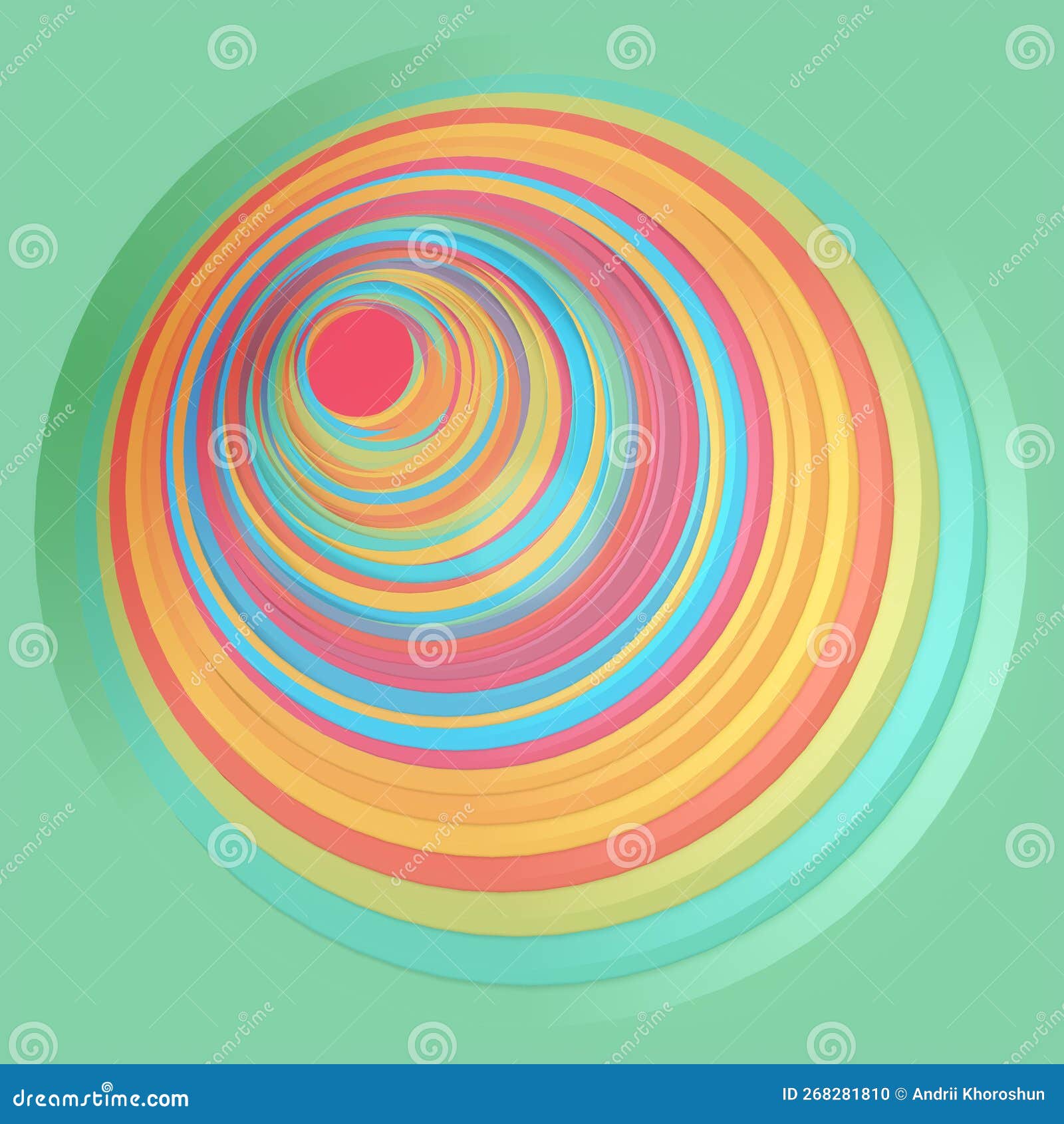 Abstract Multicolored Circle Pattern with Displacement Effect. Creative ...