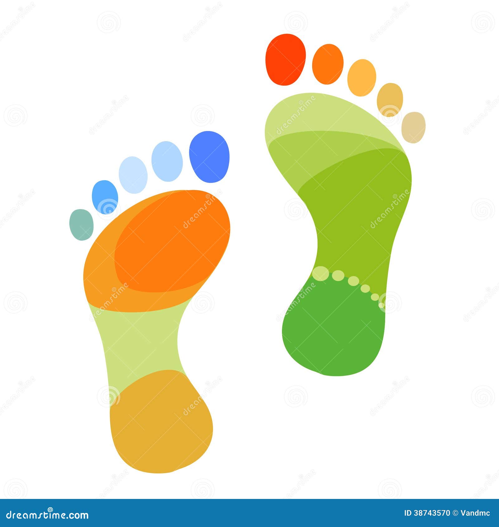 Abstract multicolored foot stock vector. Illustration of track - 38743570