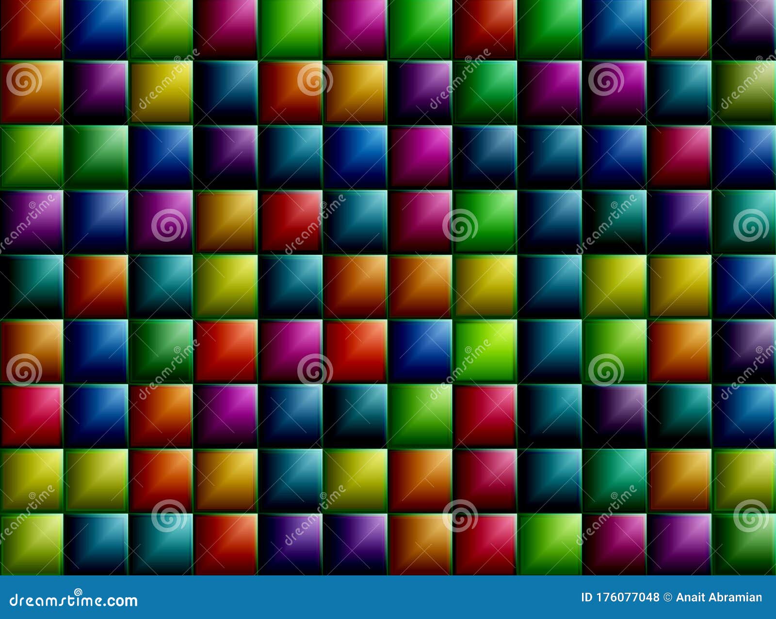 Abstract Multicolored Horizontal and Vertical Squares, Advertising ...