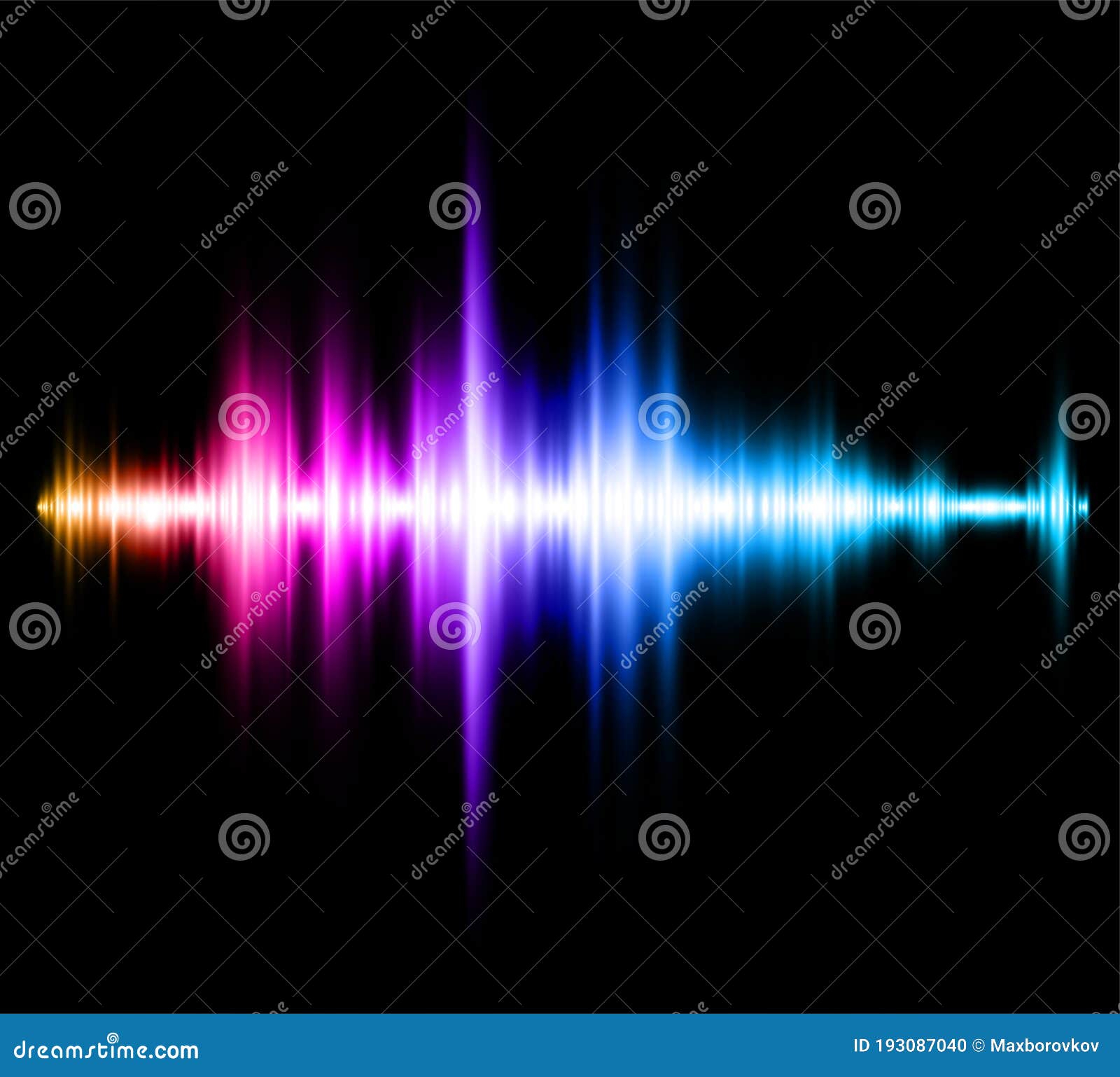 Abstract Multicolored Neon Sound Wave Stock Vector - Illustration of ...