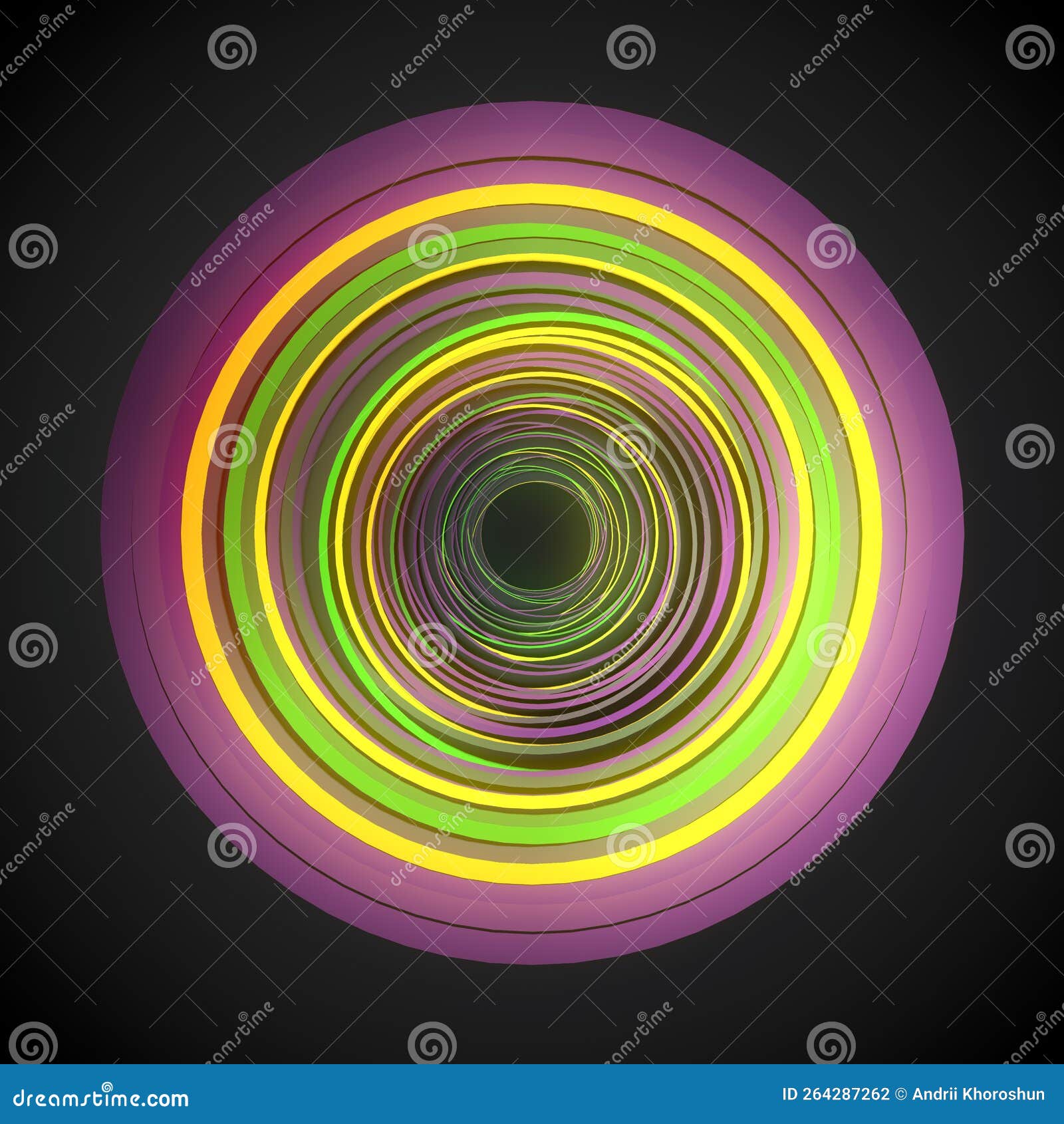 Abstract Multicolored Pattern of Circles with Displacement Effect on ...