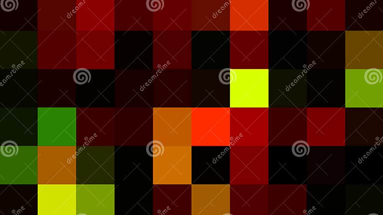 Abstract Multicolored Pixels in Blinking Motion, Geometric Background ...
