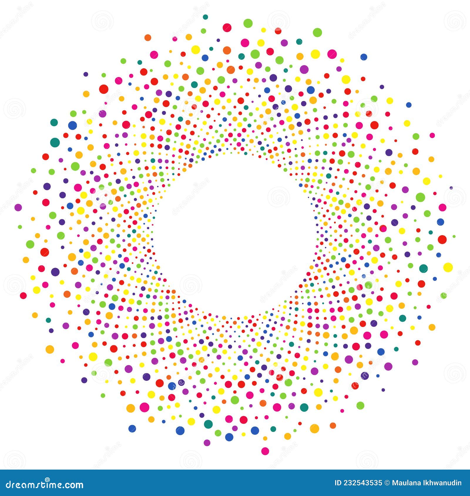 Abstract Multicolored Radial Dot Pattern Stock Vector - Illustration of ...