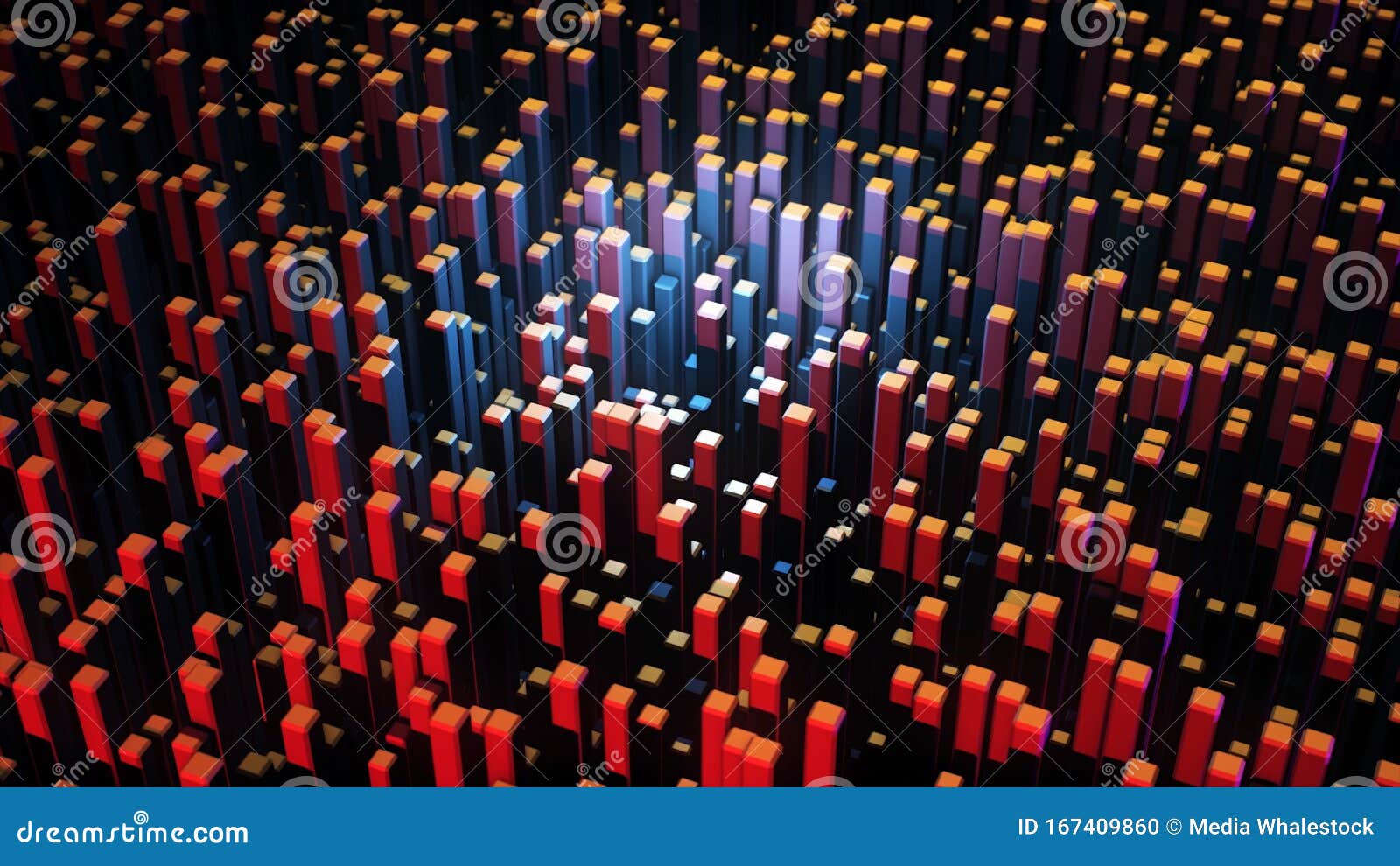 Abstract of Multicolored Rectangular Blocks. Animation Stock ...