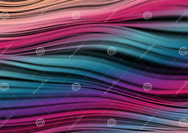 Abstract Multicolored Smooth Linear Waves Blurred Elegant Background ...