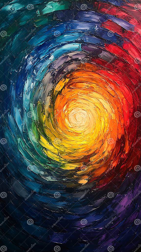 Abstract Multicolored Spiral Background Stock Illustration ...