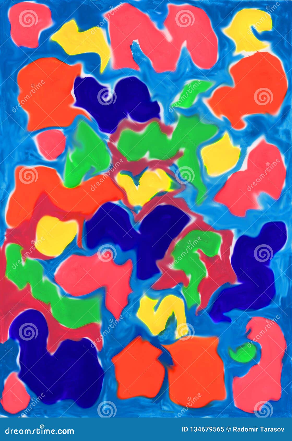 Abstract colored spots stock illustration. Illustration of brush ...