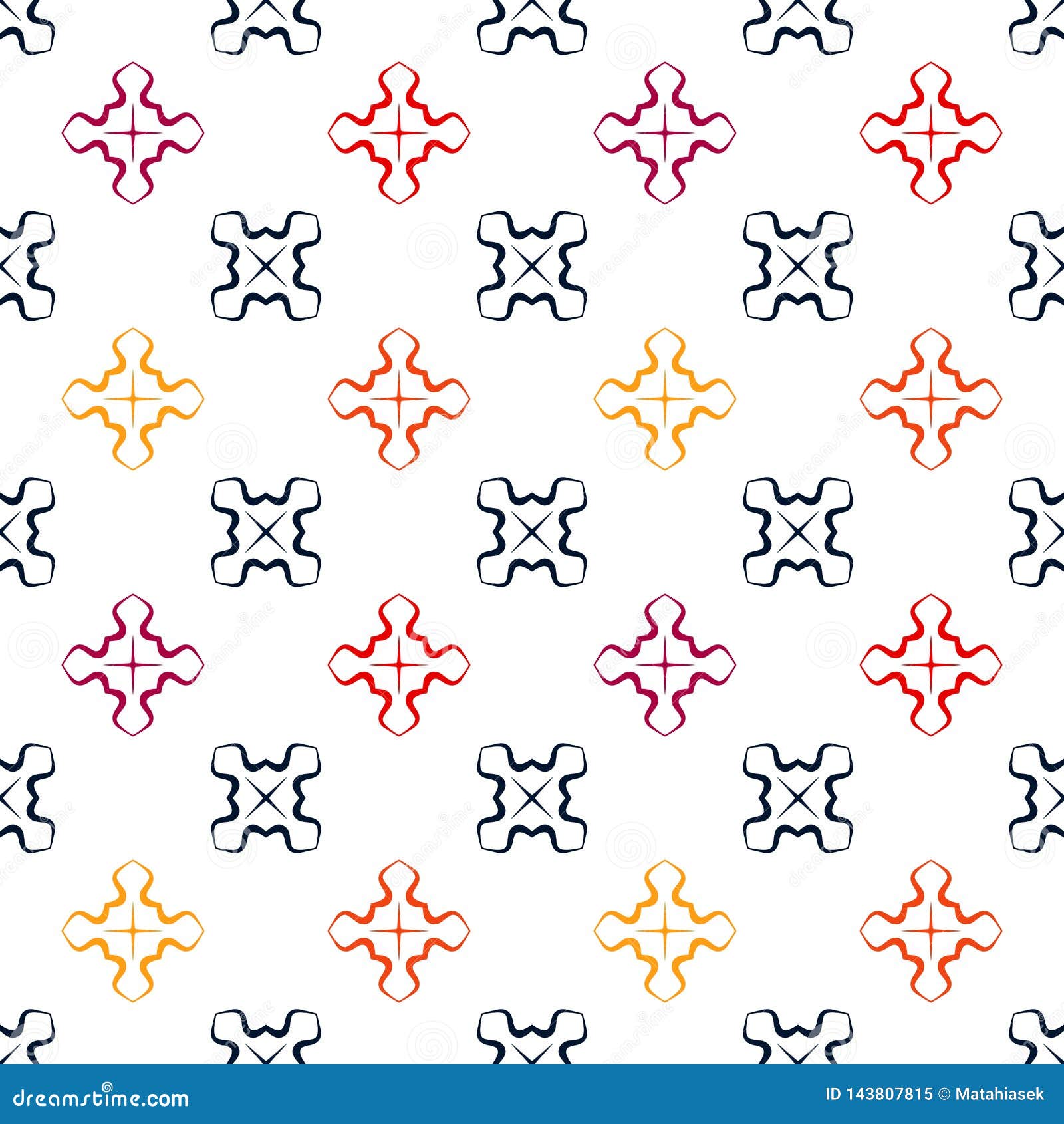 Abstract Multicolored Tileable Background or Texture in Ornamental ...