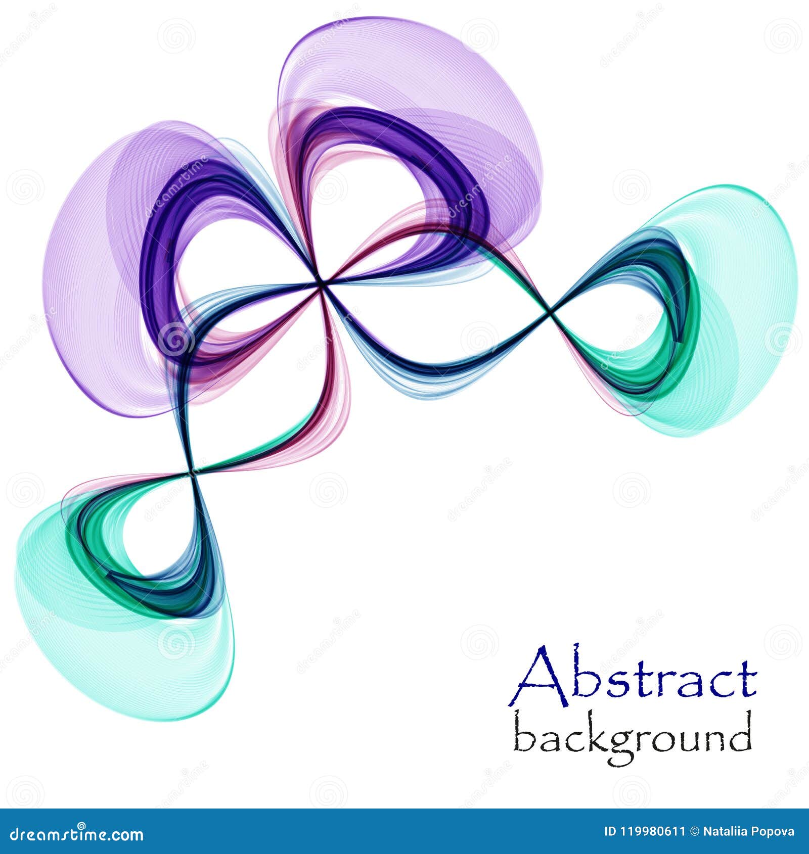 Bright Abstract Flower on a White Background Stock Illustration ...