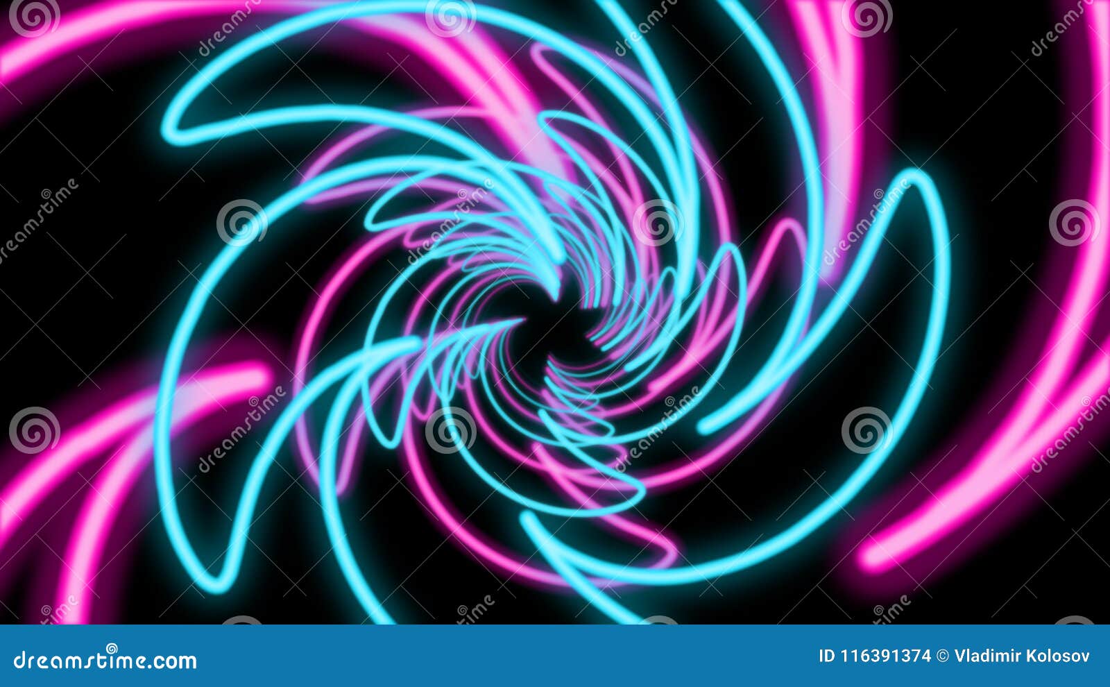 Abstract Multicolored Vortex Passageway Stock Illustration ...