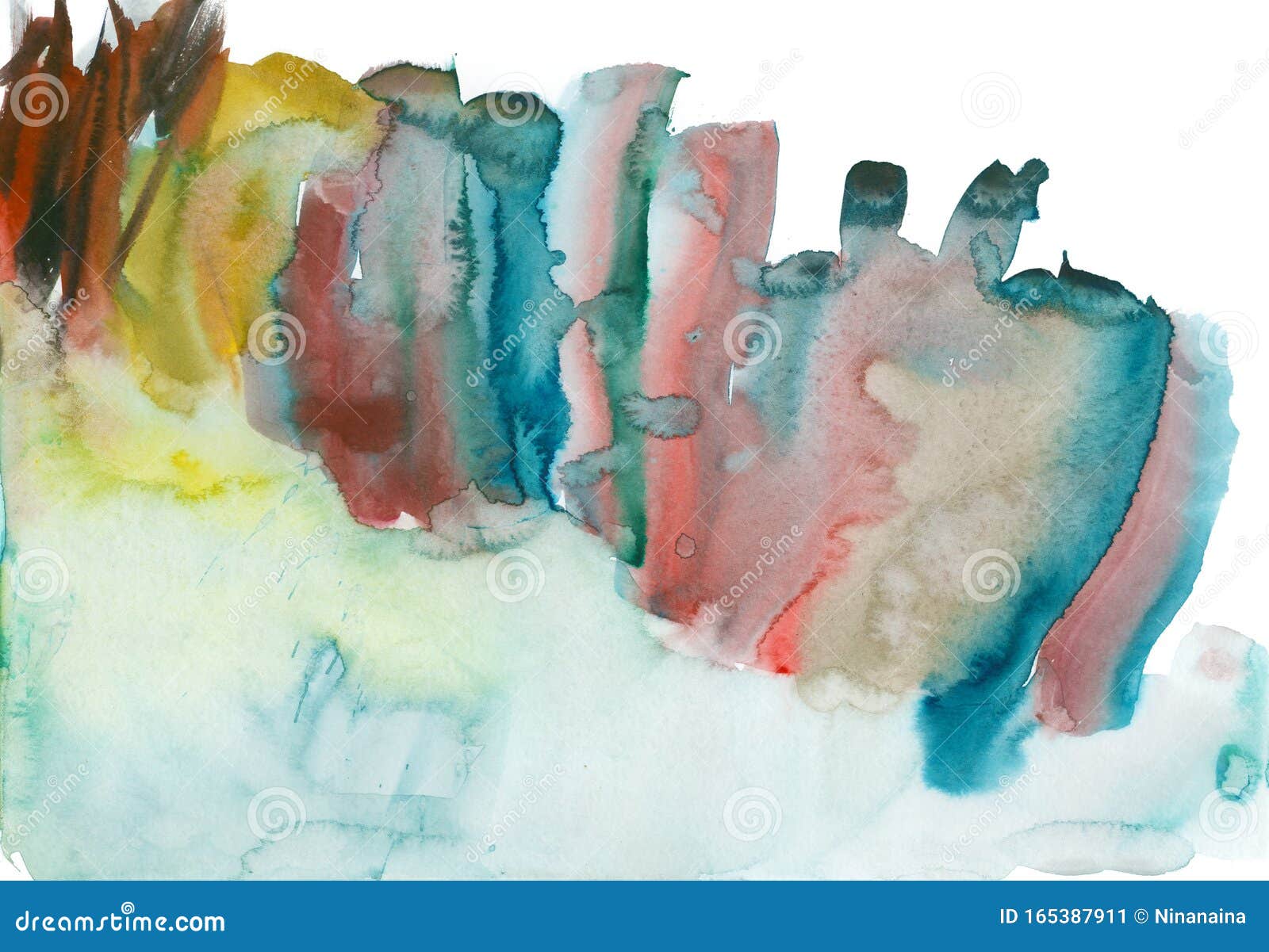 Abstract Multicolored Watercolor Background. Watercolor Texture Stock ...