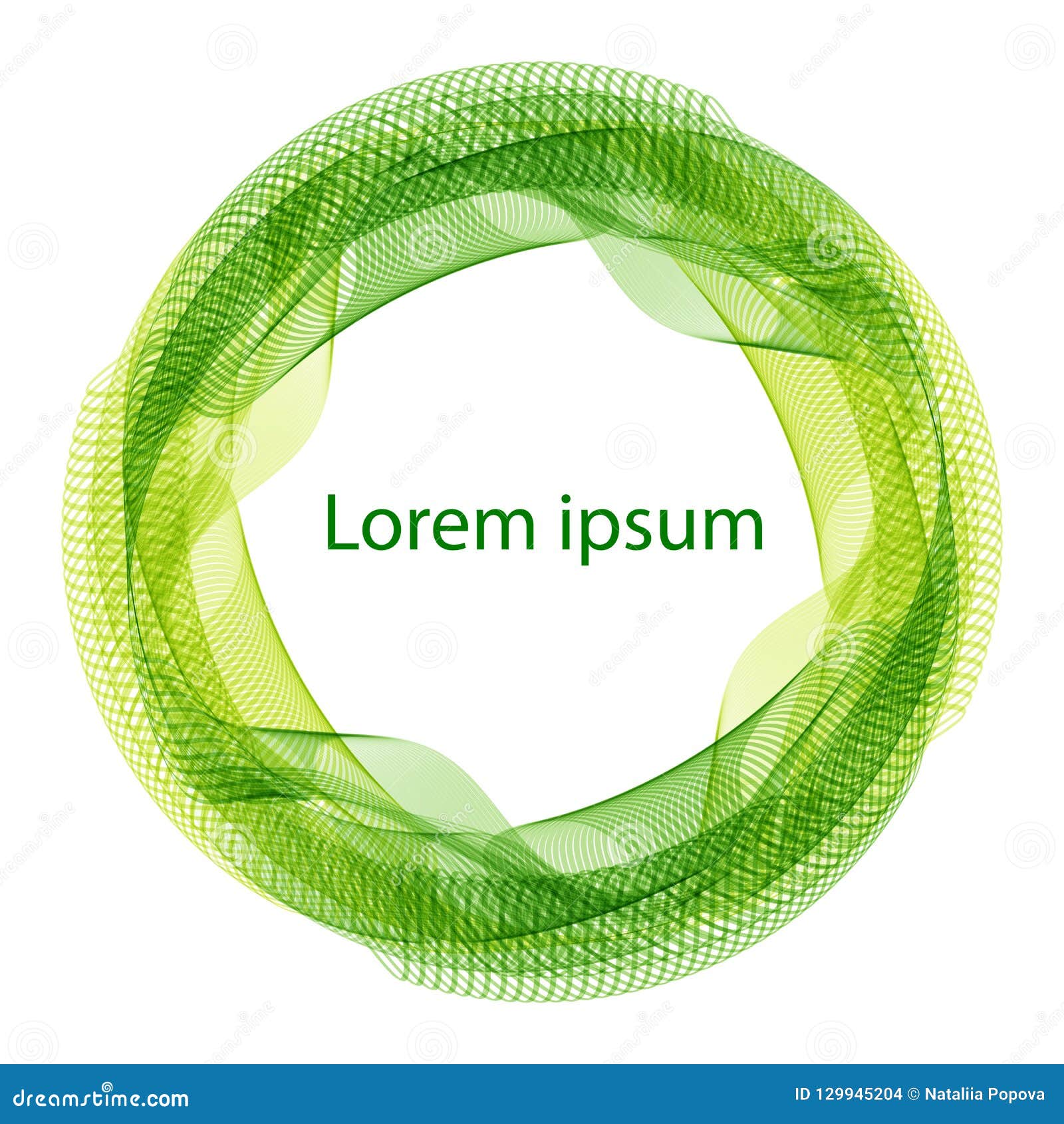 Abstract Multicolored Waves in the Shape of a Circle Stock Illustration ...