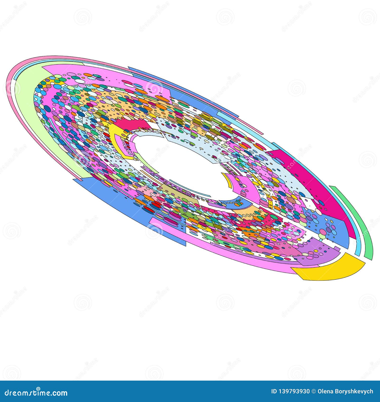 The Abstract Multicolour Circle Image. Stock Vector - Illustration of ...