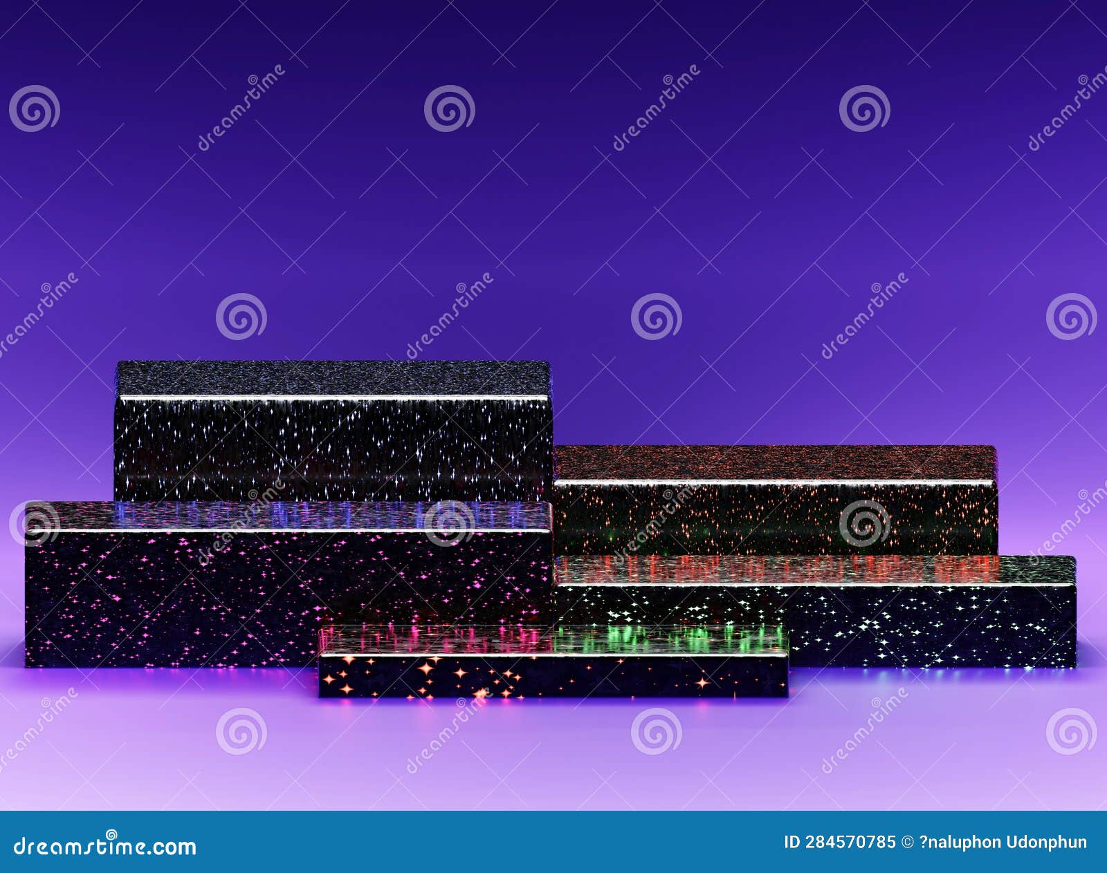 Abstract Multicolour Podium Stock Illustration - Illustration of ...