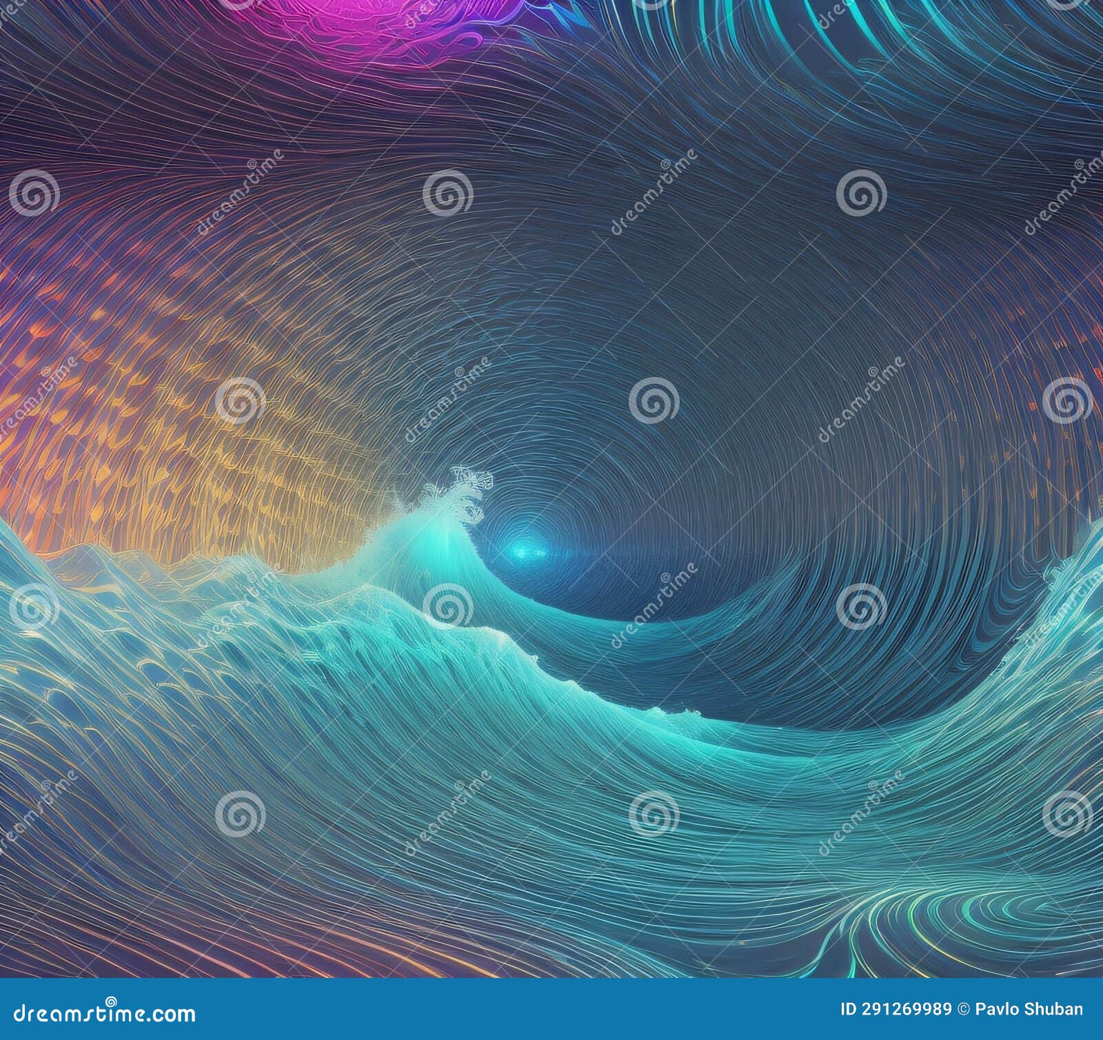 Abstract Multicolour Waves Background. Stock Illustration ...