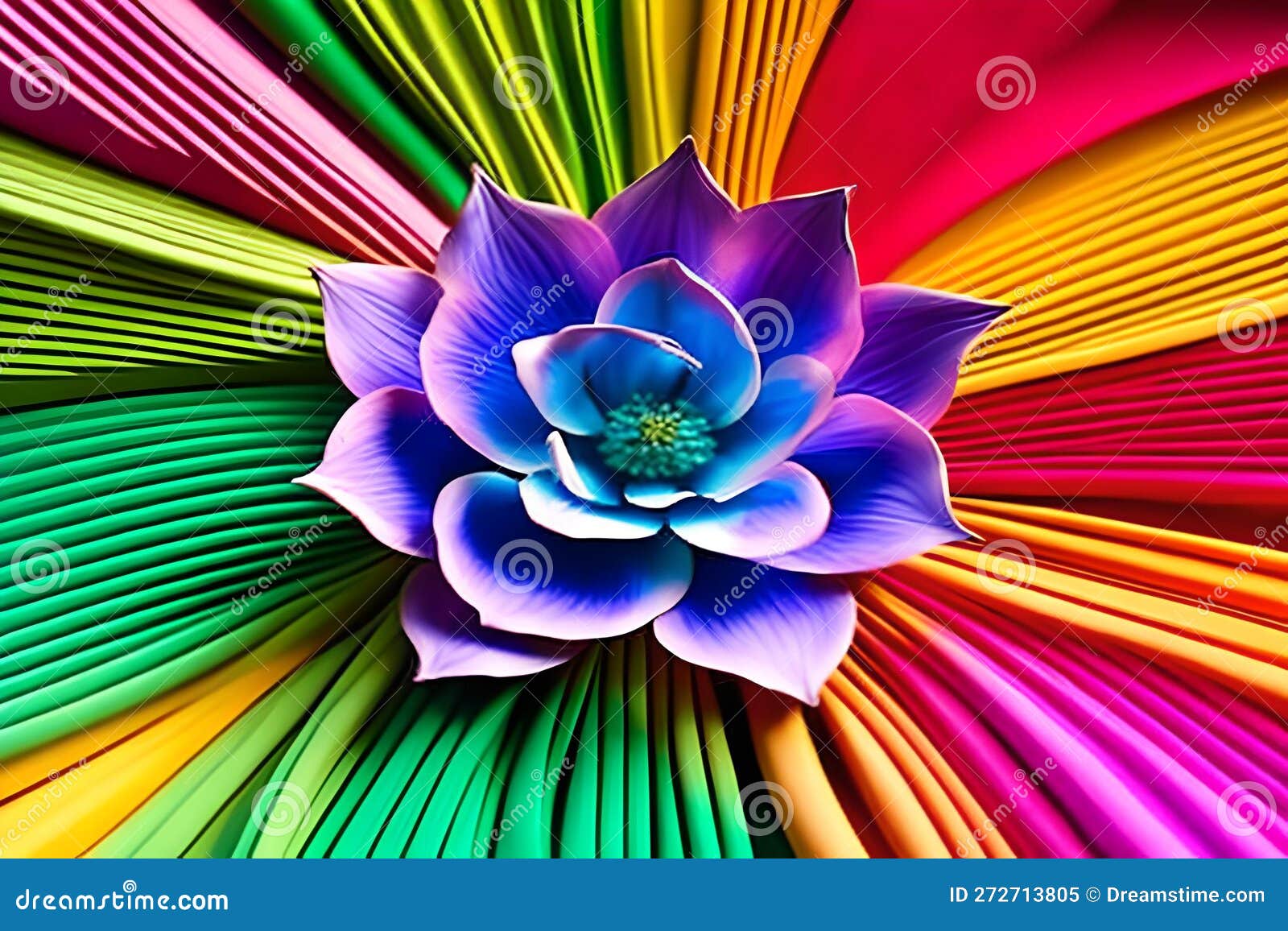Abstract Multicoloured Flower Background. Generative AI Stock ...