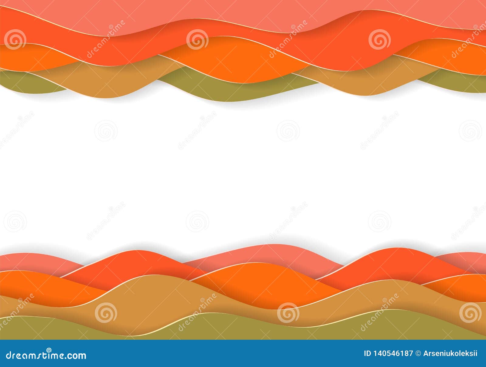 Abstract Multilayered Cartoon Paper Background with 3d Effect Stock ...