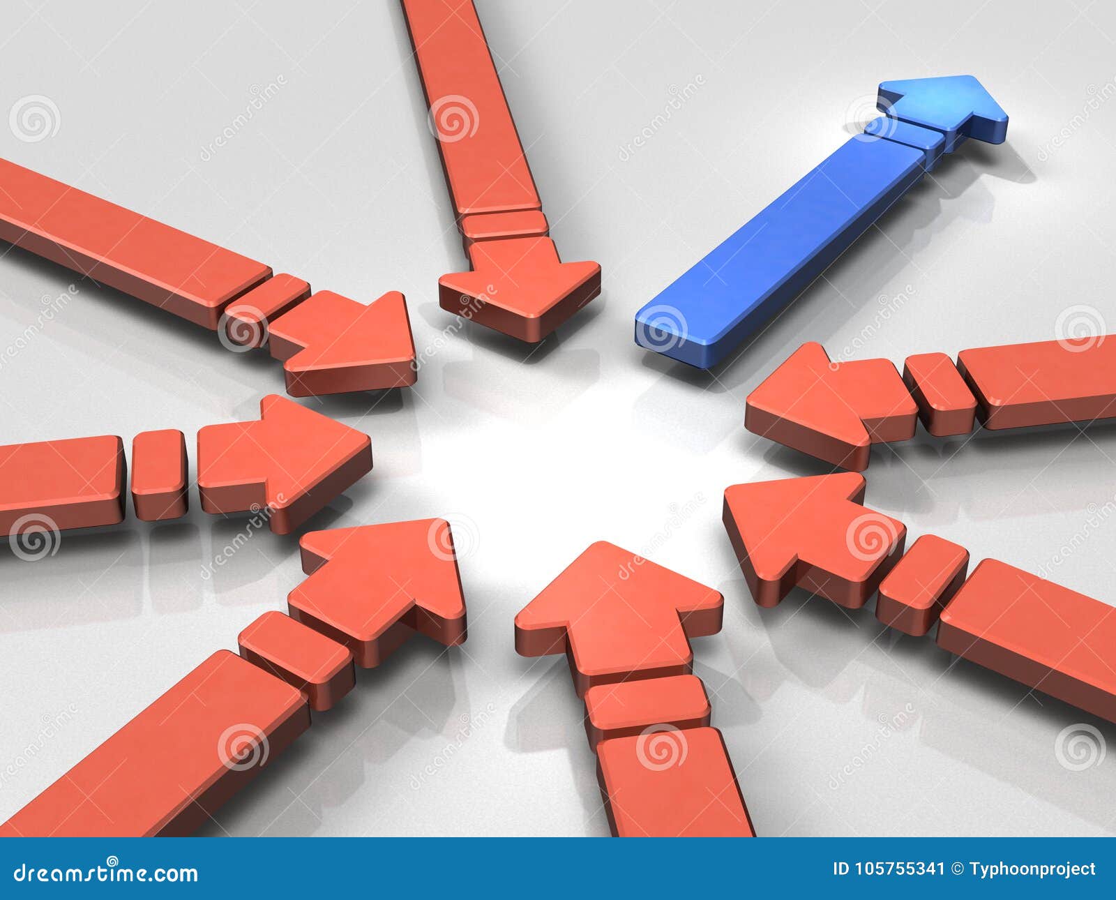 Abstract with Multiple Arrows Gathered. Stock Illustration ...