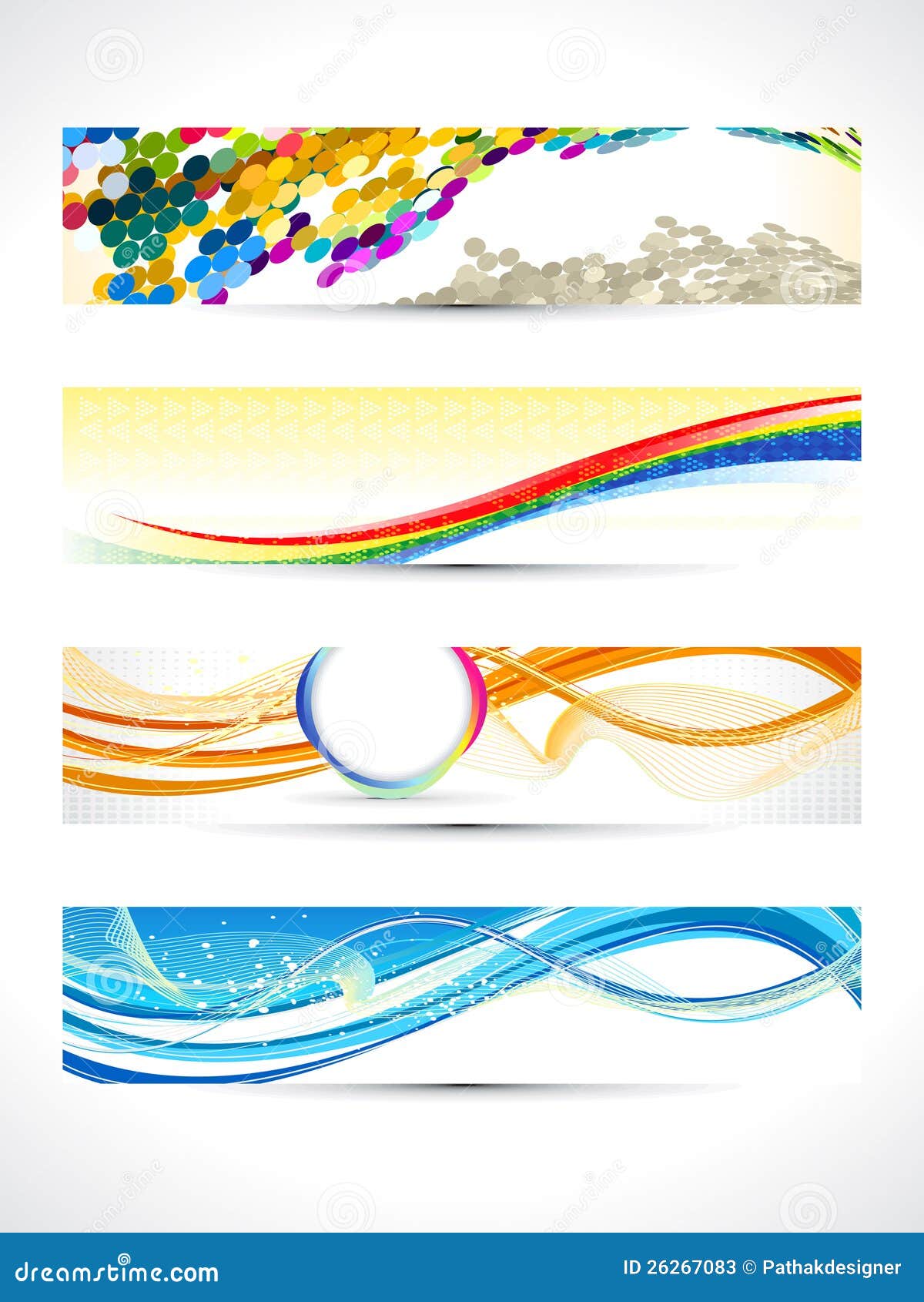 Abstract Multiple Banner Set Stock Vector - Illustration of decorative ...
