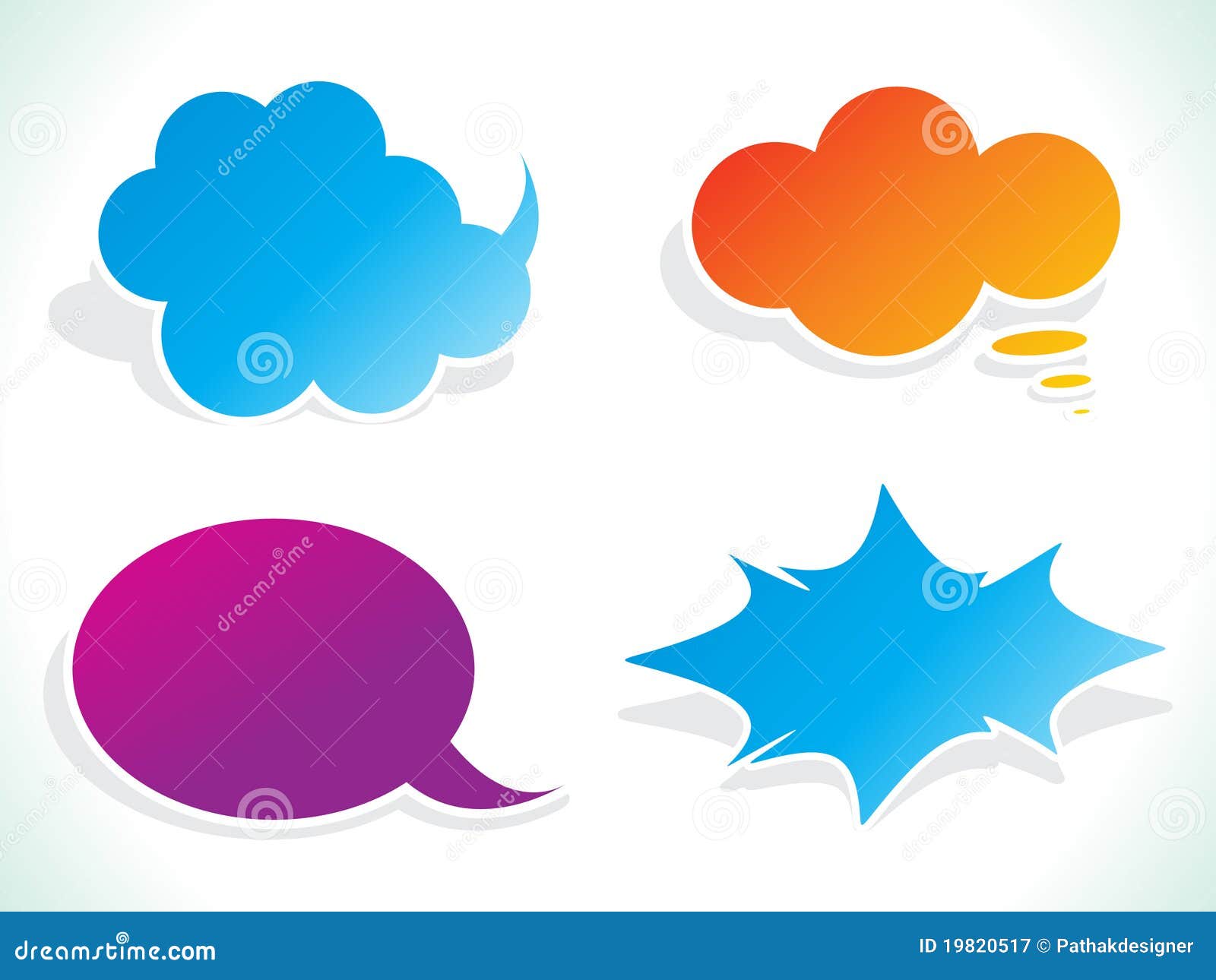 Abstract Multiple Callout Shape Balloon Stock Vector - Illustration of ...