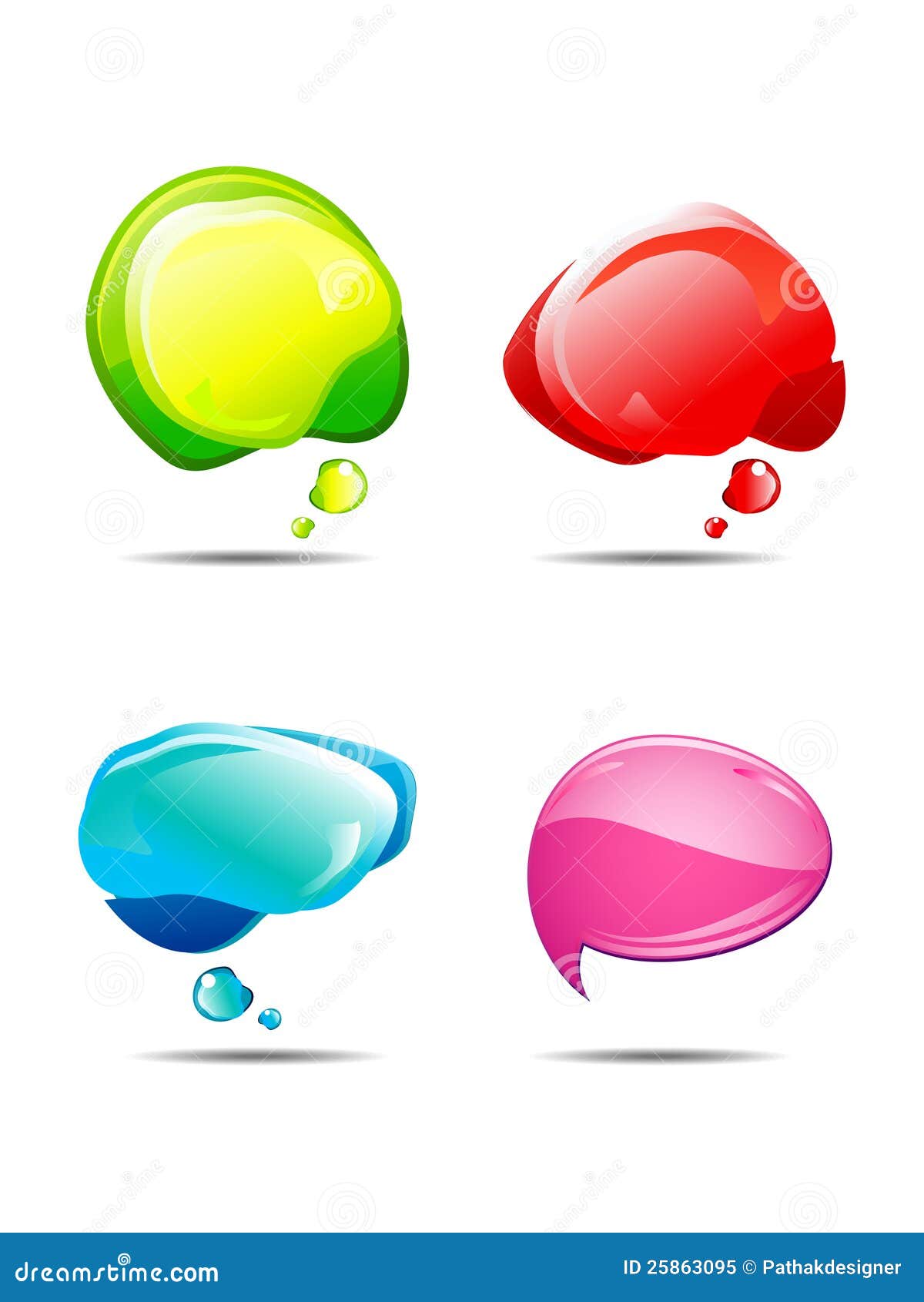 Abstract Multiple Colorful Chat Balloons Stock Vector - Illustration of ...