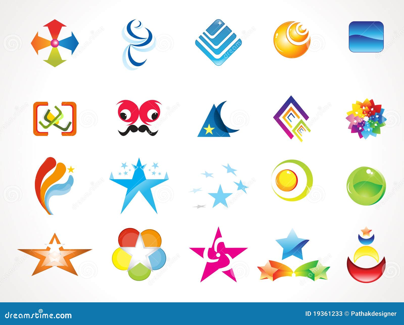 Abstract Multiple Logo Templates Stock Vector - Illustration of travel ...