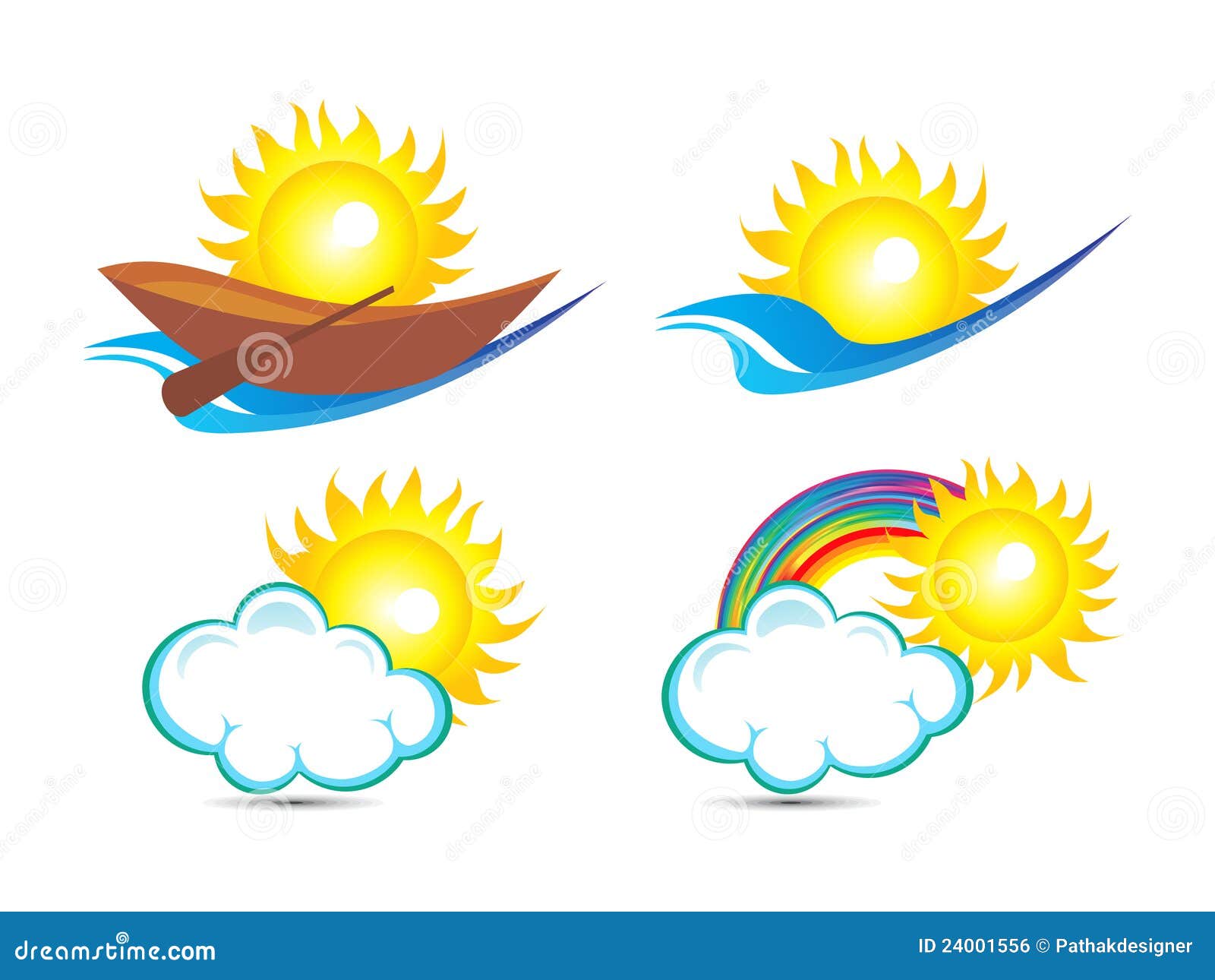 Abstract Multiple Sun Based Logo Template Stock Vector - Illustration ...