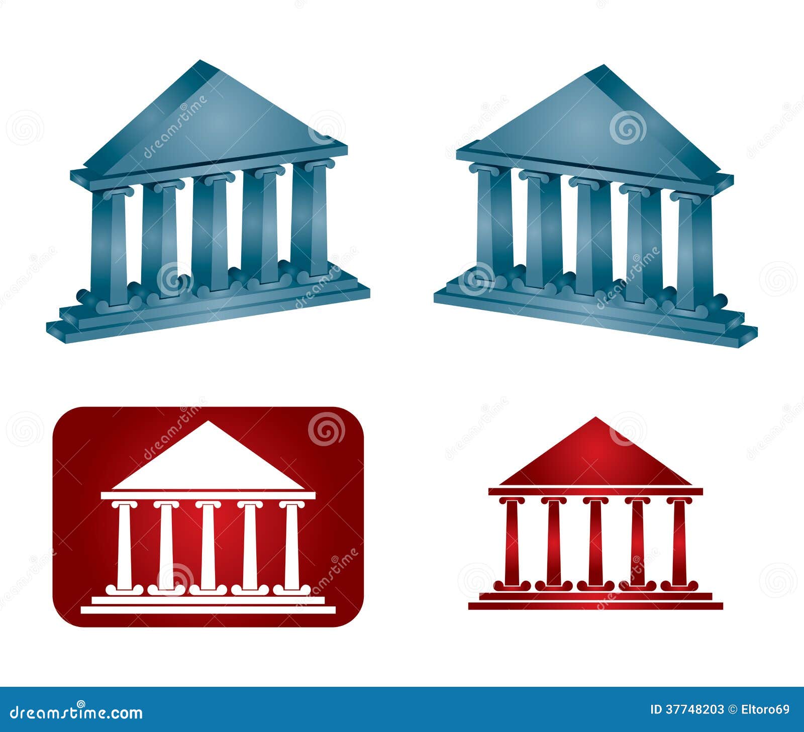 Abstract Museum icon set stock vector. Illustration of greek - 37748203