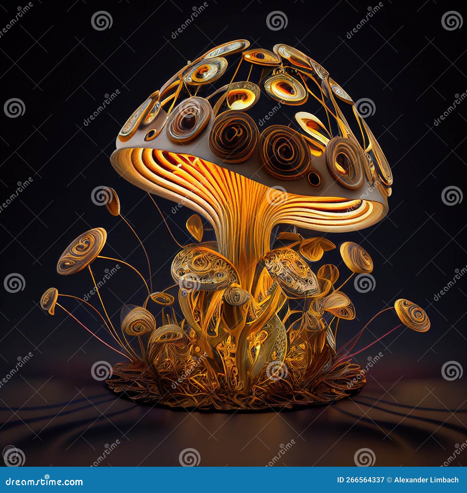 Abstract Mushroom Outline Stroke Logo Icon Vector Illustration ...