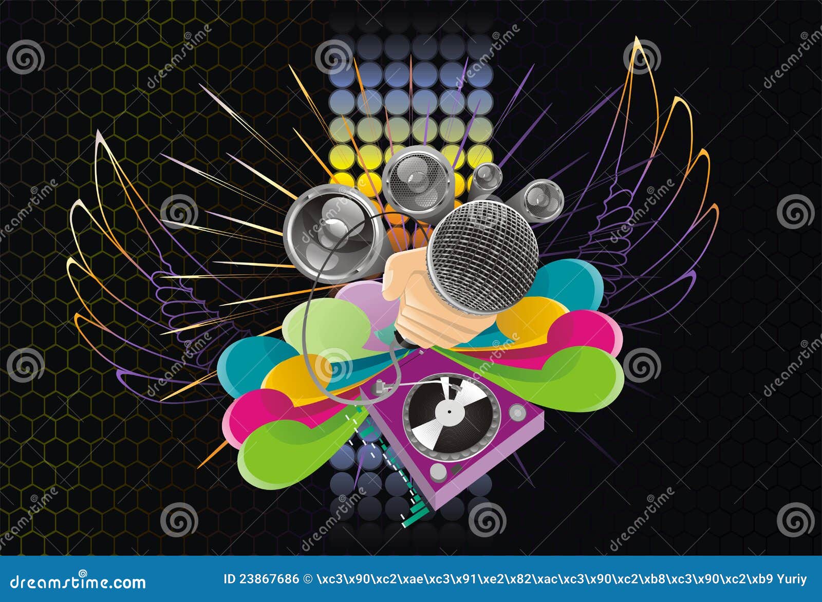 Abstract Music Art Background Stock Vector - Illustration of disco ...