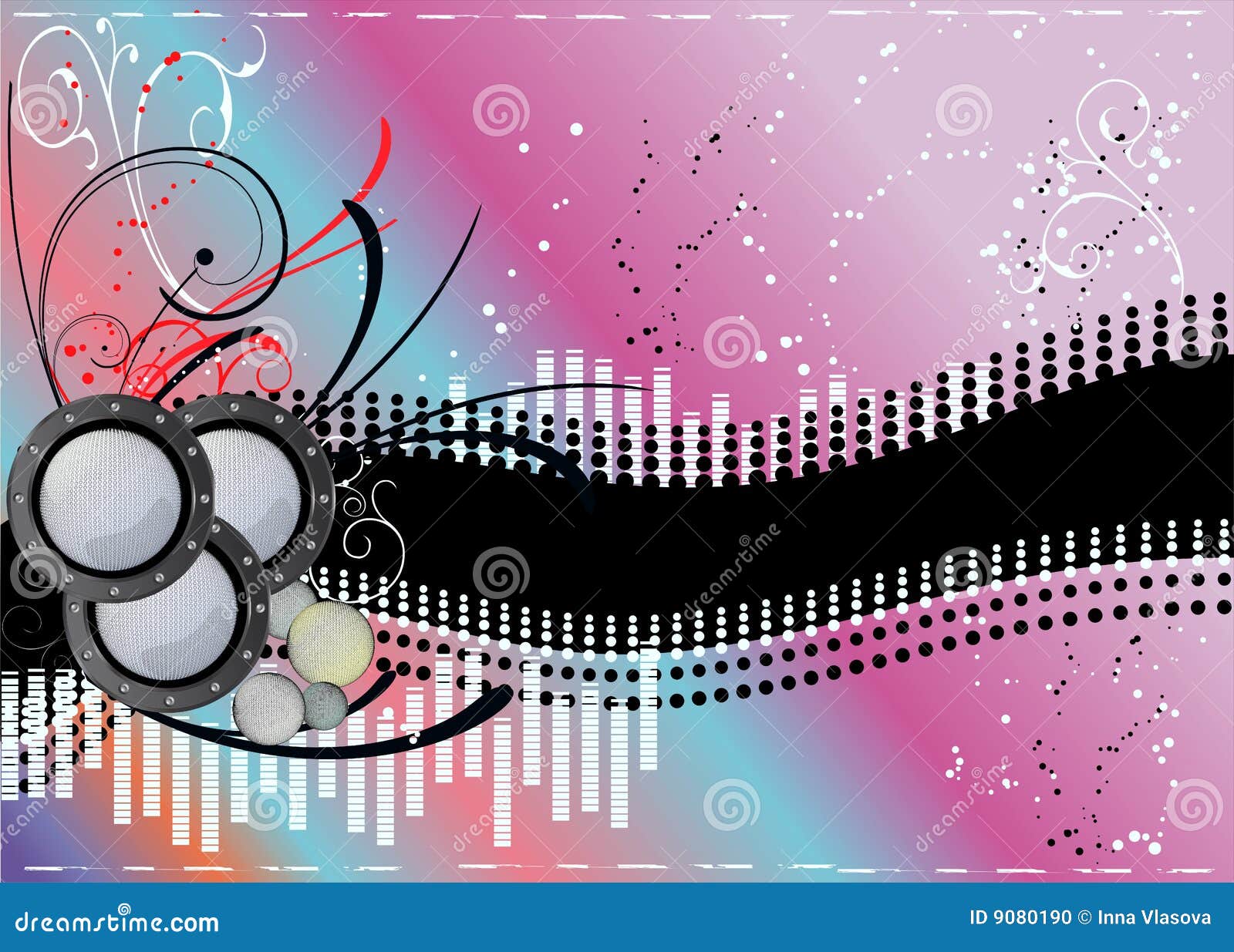 Abstract Music background stock vector. Illustration of plant - 9080190