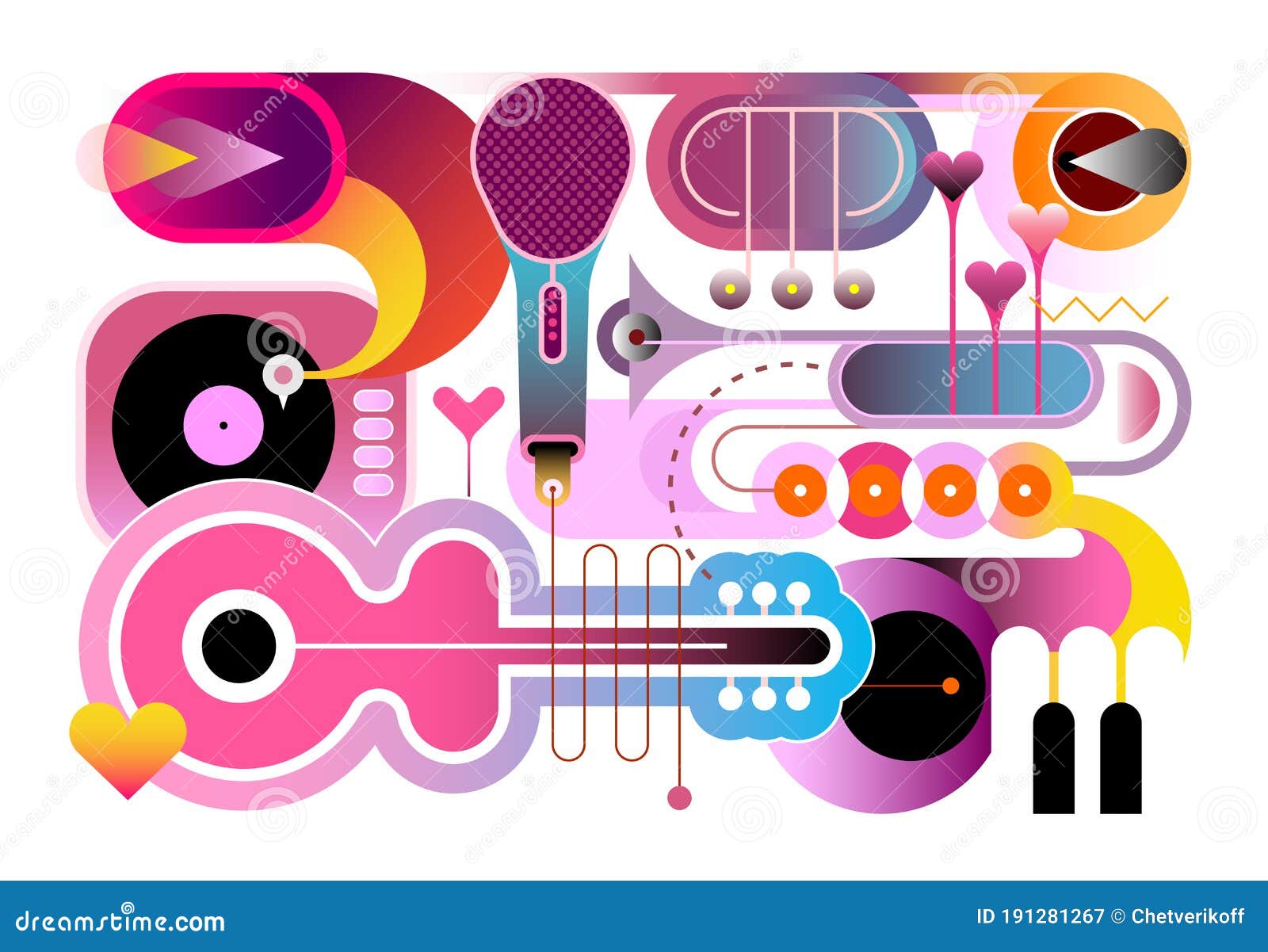 Abstract Music Background stock vector. Illustration of musical - 191281267