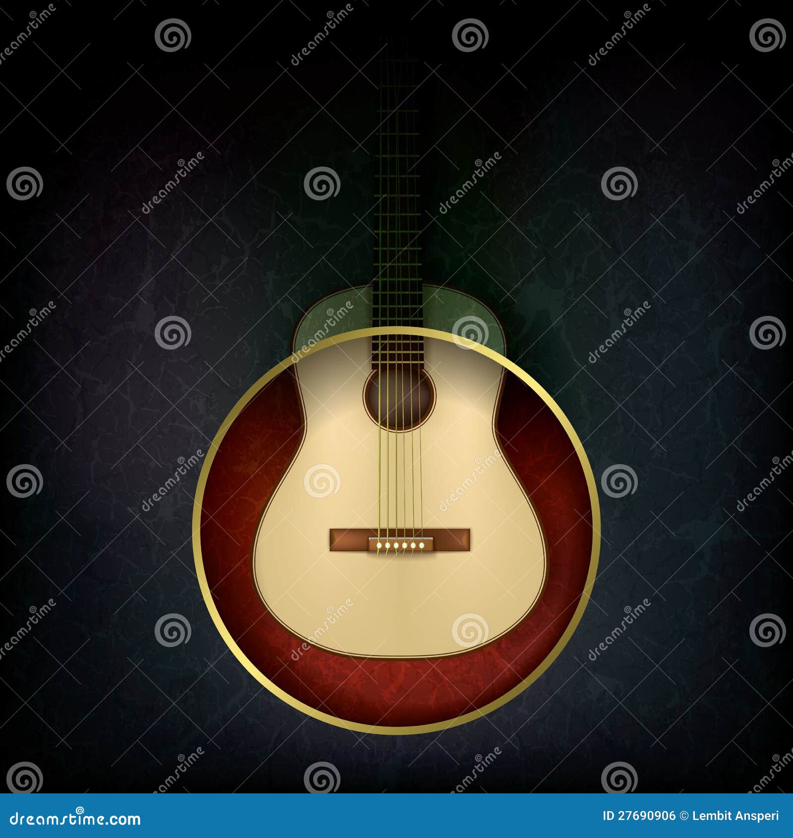 Abstract Music Background with Acoustic Guitar Stock Vector ...