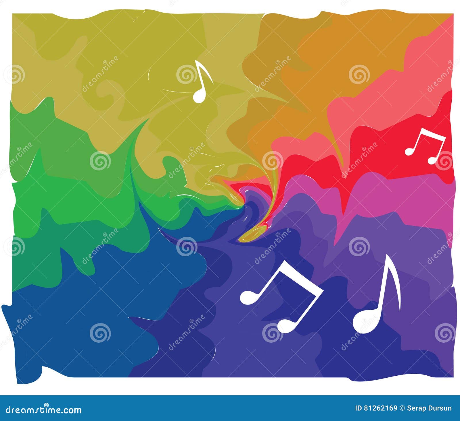 Abstract Music Background stock vector. Illustration of chaotic - 81262169