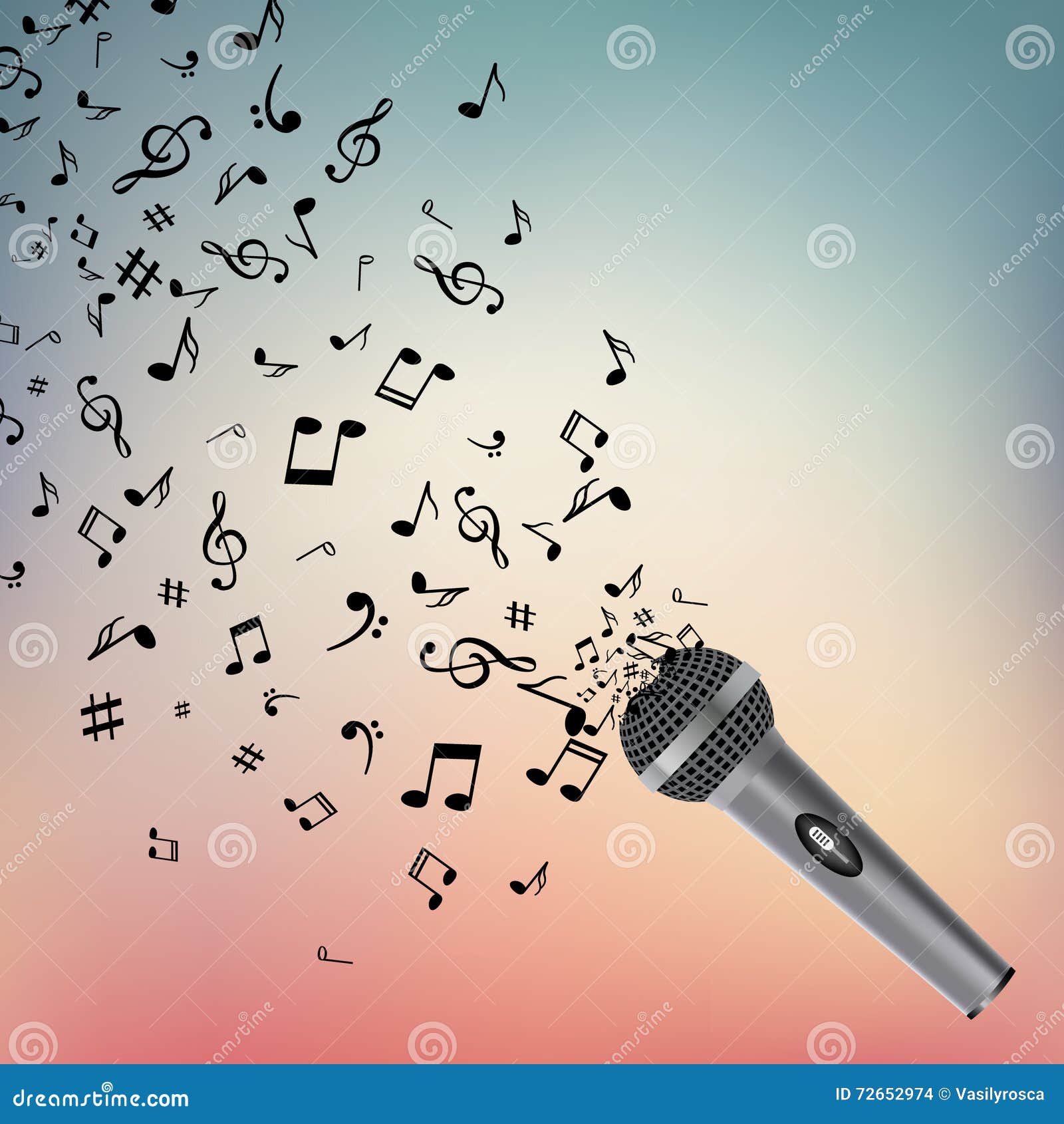 Microphone Musical Voice Speech Vector Clip Art | CartoonDealer.com ...