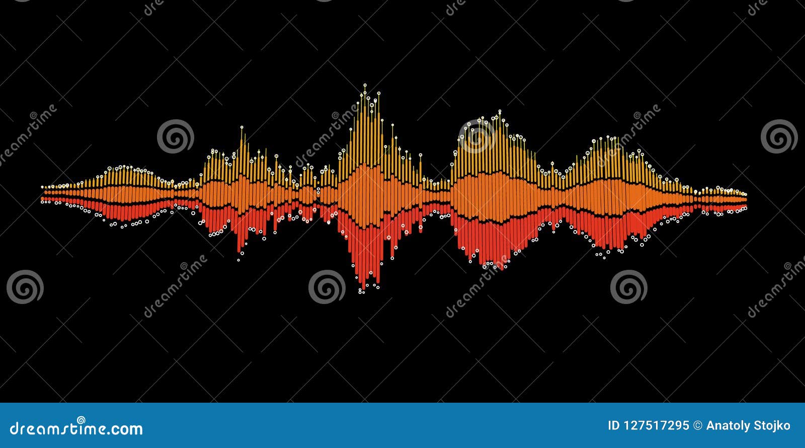 Digital Waveform Cartoon Vector | CartoonDealer.com #21864477