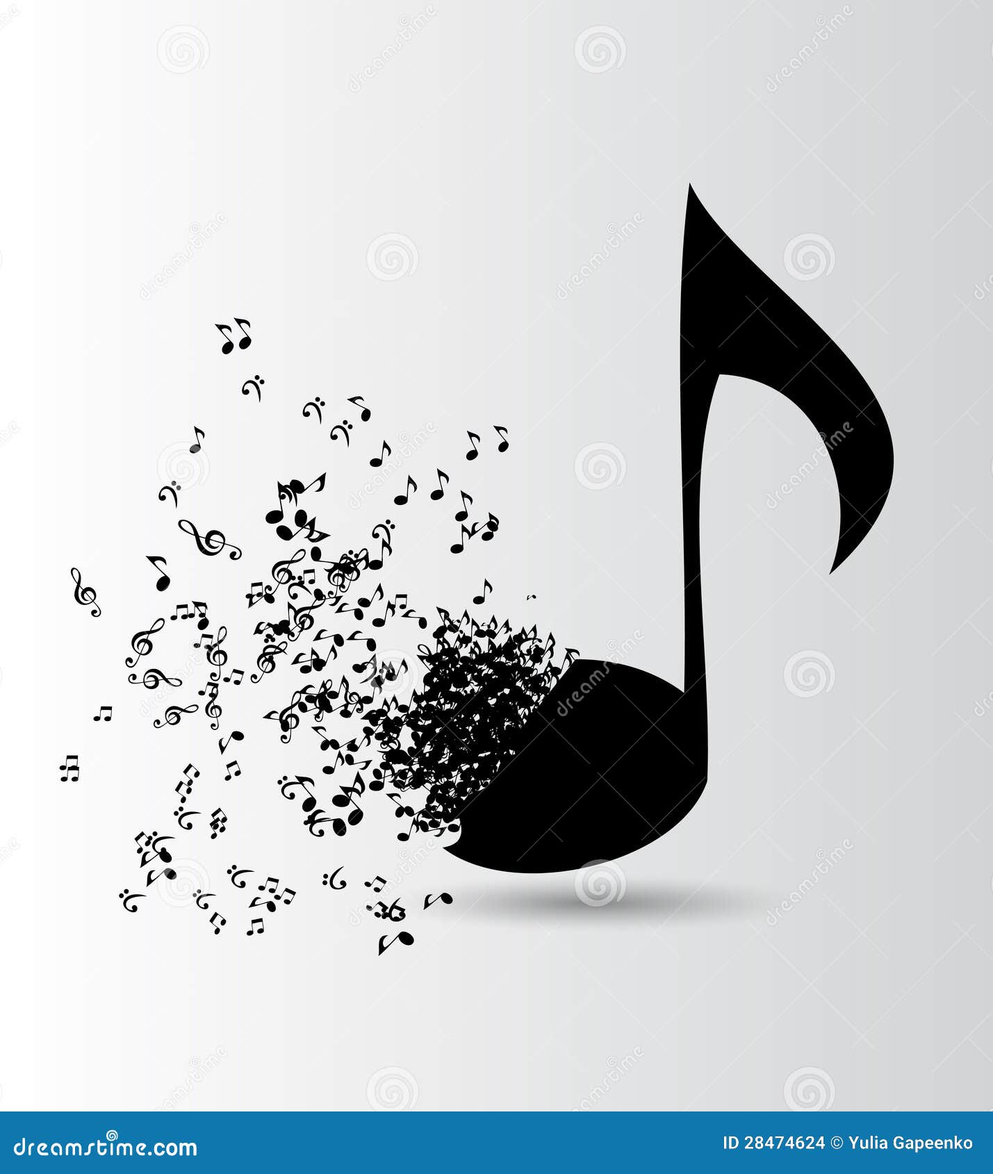 Music Background Shows Musical Notes And Sounds Stock Photo ...