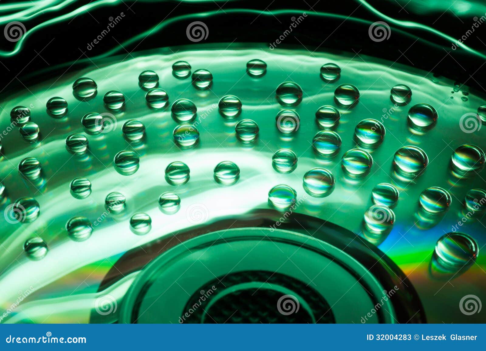 Abstract Music Background, Water Drops on CD/DVD Stock Image - Image of ...
