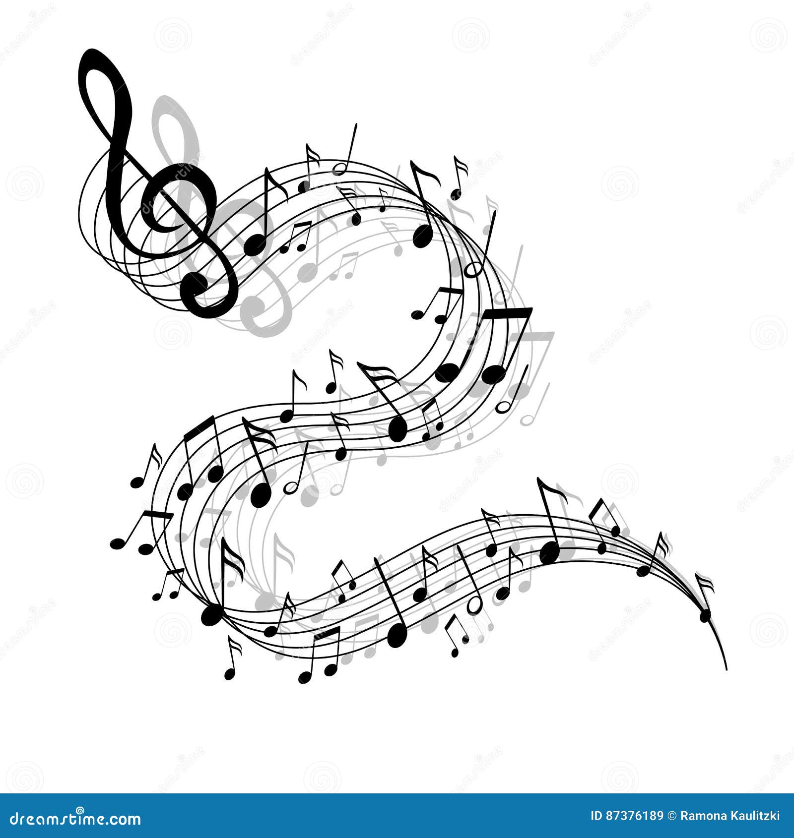 Abstract Music Design stock illustration. Illustration of curve - 87376189