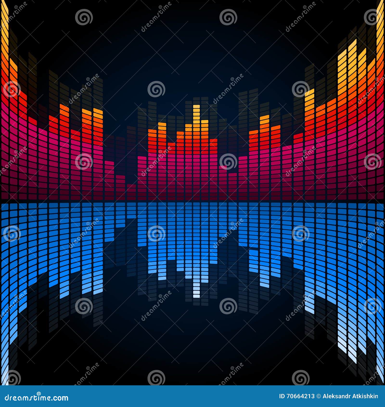 Abstract music equalizer. stock vector. Illustration of color - 70664213